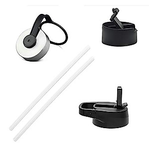 H2 Hydrology Water Bottle - 18 oz, 22 oz, 32 oz, 40 oz, or 64 oz with 3 LIDS Double Wall Vacuum Insulated Stainless Steel Wide Mouth Sports Hot & Cold Thermos (32 oz, Red)