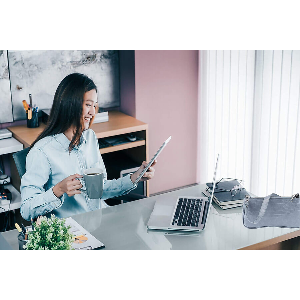 Scioltoo Clutch Purses Classic Evening Bag with Zipper Closure for Women CasualFashion Purses Handbags Evening Bag Mini Crossbody Handbags Blue