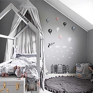 ABREEZE Baby Cotton Play Mat Soft Crawling Mat Detachable Washable Game Blanket Floor Playmats Kids Infant Child Activity Round Rug Home Room Decor,Light Grey