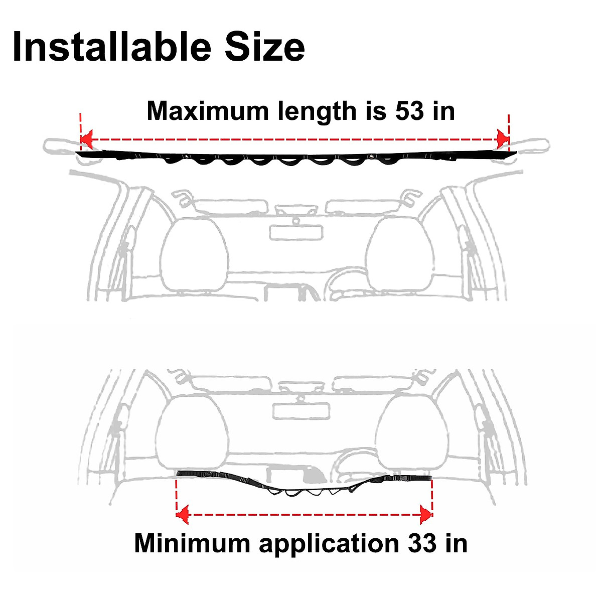 Car Clothes Hanger Bar, Adjustable Car Travel Clothesline, Travel Convenient Clothesline, Easy to Store Car Clothes Organizer for Small Cars, Vans, Hotels, Outdoor