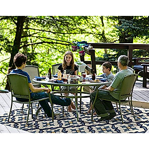 New Home Trendy Stain Resistant 2' x 3' Indoor/Outdoor Area Rug in Ivory/Blue (NEW42102X3)