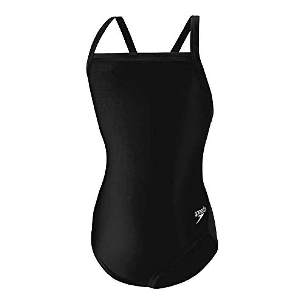 Speedo Girl's Swimsuit One Piece PowerFlex Flyback Solid Youth New Black, 26