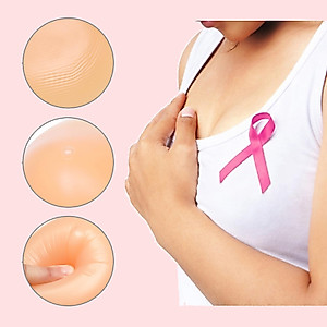 OMMITO Silicone Breast Form Enhancer Mastectomy Prosthesis Triangle Bra Pad (1 Piece) B+ Cup