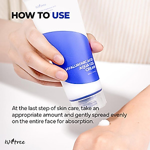 IsNtree Hyaluronic Acid Aqua Gel Cream 100ml, 3.38 fl.oz | Lightweight Hydrating Gel | Quick Absorbing Moisturizer | Korean Skincare