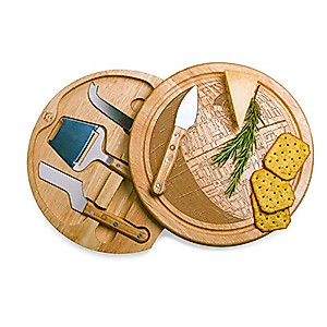 TOSCANA - a Picnic Time brand - Star Wars Death Star Circo Cheese Board and Knife Set - Charcuterie Board Set - Wood Cutting Board, (Parawood)