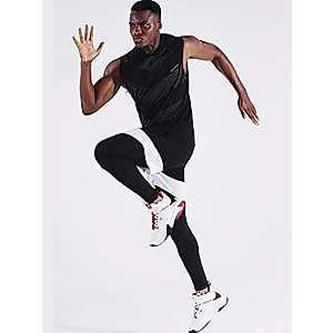 NELEUS Men's Workout Tank Tops Sleeveless Running Shirts with Hoodie,5098,3 Pack,Black/Black/Black,2XL