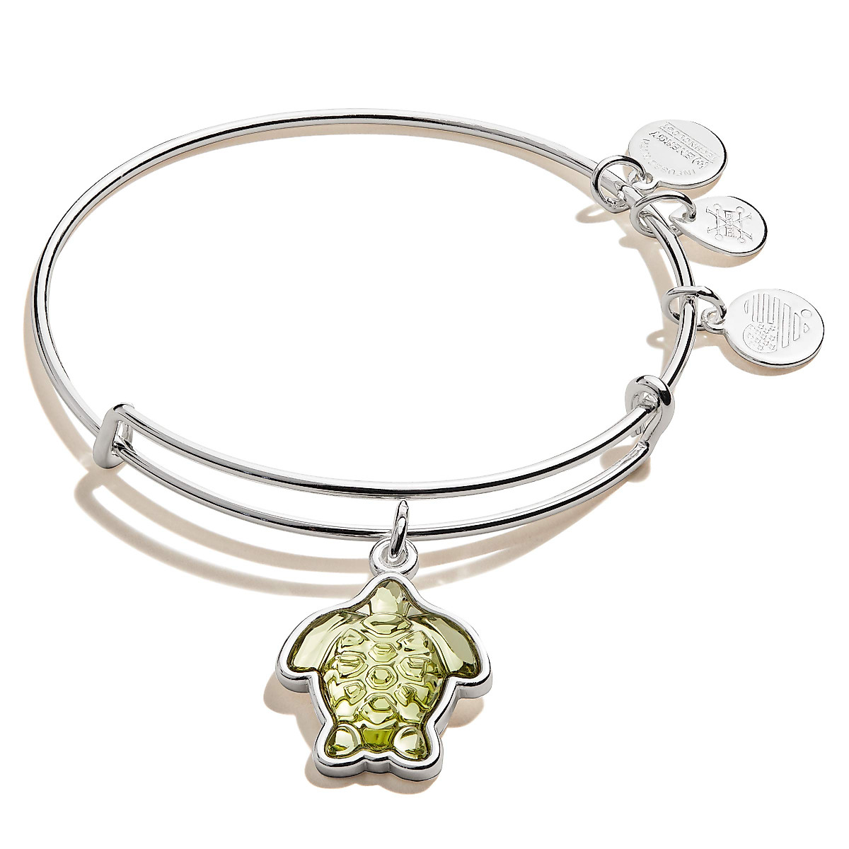 Alex and Ani Crystal Turtle EWB, SS, One Size