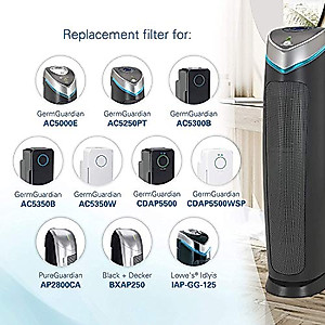 Germ Guardian FLT5250PT True HEPA Genuine Air Purifier Replacement Filter with Guardian Technologies GermGuardian Air Purifier GENUINE Carbon Filter 4-Pack