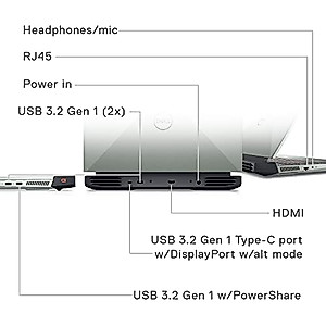 Dell G15 5520 15.6 Inch Gaming Laptop - FHD 120Hz Display, Intel Core i7-12700H, 16GB DDR5 RAM, 512GB SSD, NVIDIA RTX 3060 6GB GDDR6, Wi-Fi 6, Windows 11 - Spector Green