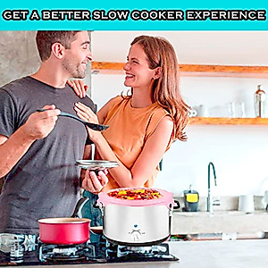 3 Pack Silicone Crock Pot Liner – Dishwasher Safe and Leak proof Silicone Crock Pot Liner Reusable – Perfect Thickened Silicone Slow Cooker Liner for 6 to 8 Quarters