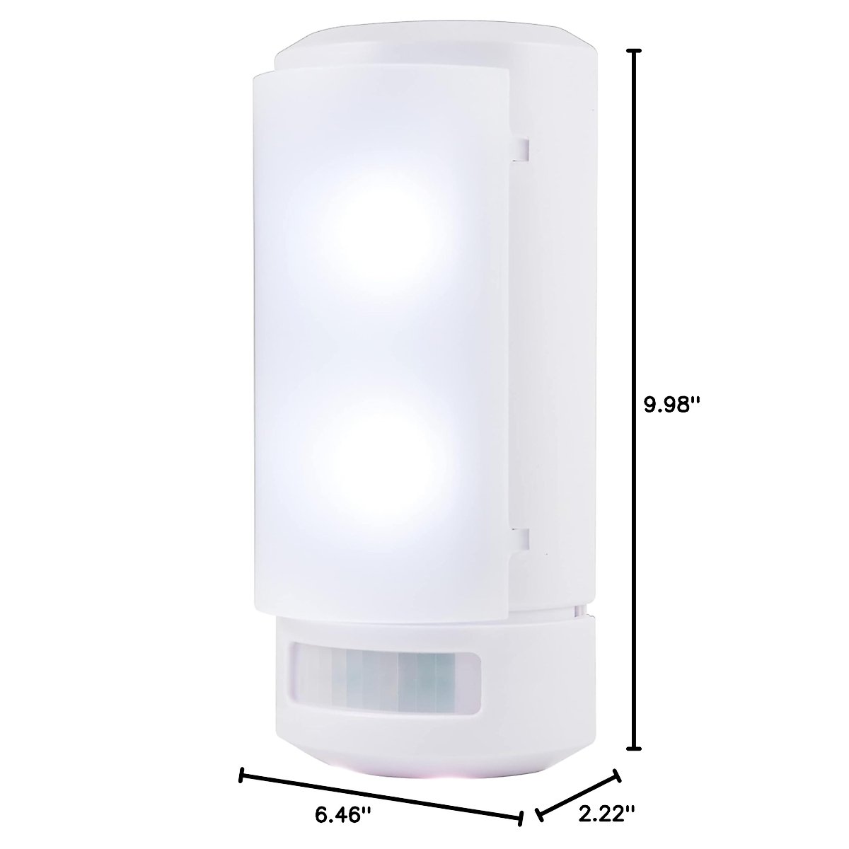 GE Wireless LED Wall Sconce, Motion Sensing, Manual On/Off, Warm White Light, Battery Operated, No Wiring Needed, Easy To Install, Perfect for Entry, Stairs, Hallway, Closet, Basement, 17455