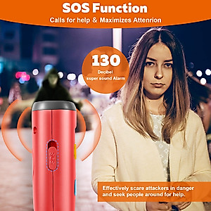 Naitmsad Ultrasonic Anti Barking Deterrent, Dual Sensor Dog Barking Control Devices with LED Flashlight, Handheld and Safe Dog Whistle to Stop Barking, Rechargeable Pet Training & Behavior Aids- Red.