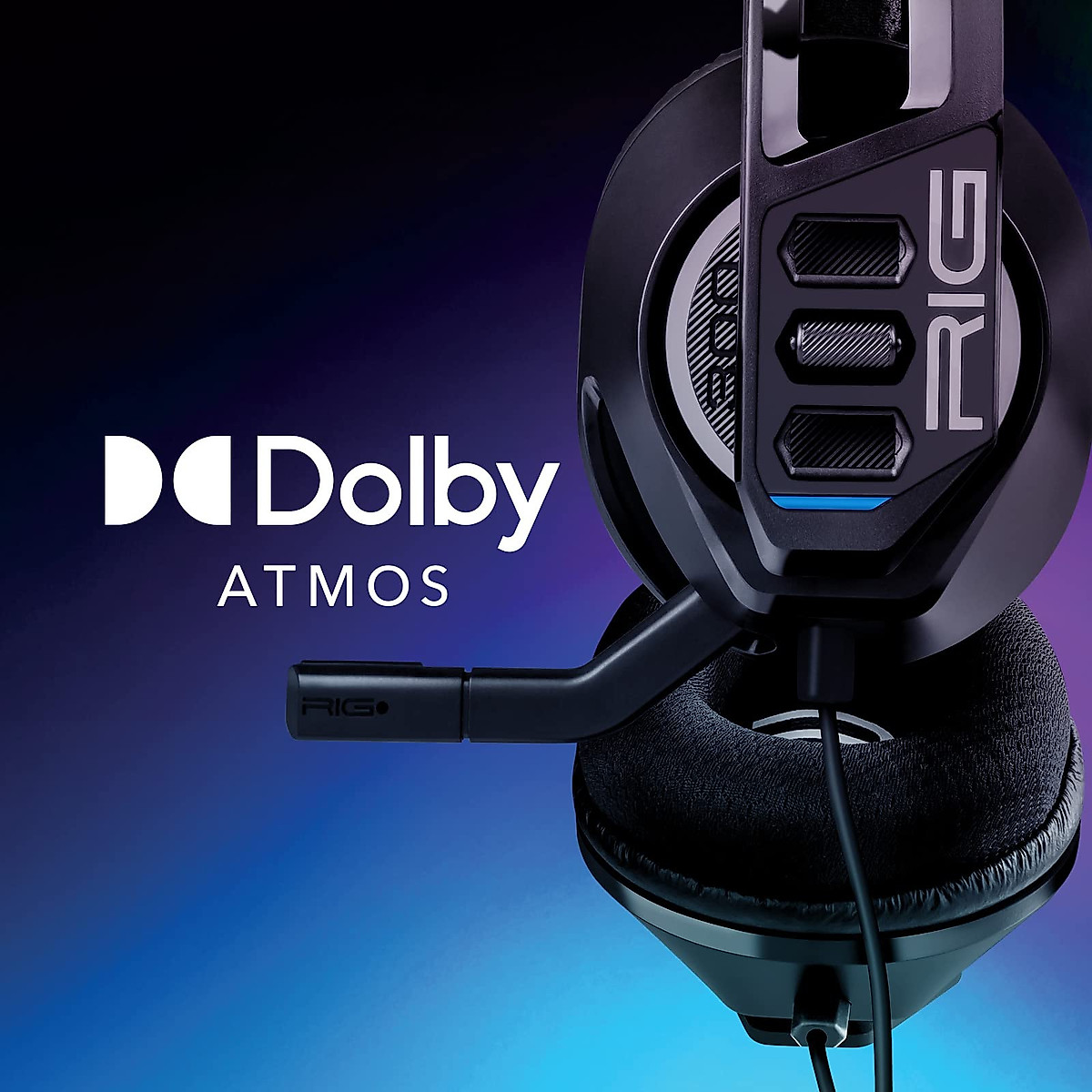 RIG 300 PRO HC Mulitplatform Universal Gaming Headset for Xbox, PlayStation, Windows 10/11 PC, Nintendo Switch with Dolby Atmos Activation Code for Xbox/PC - Black