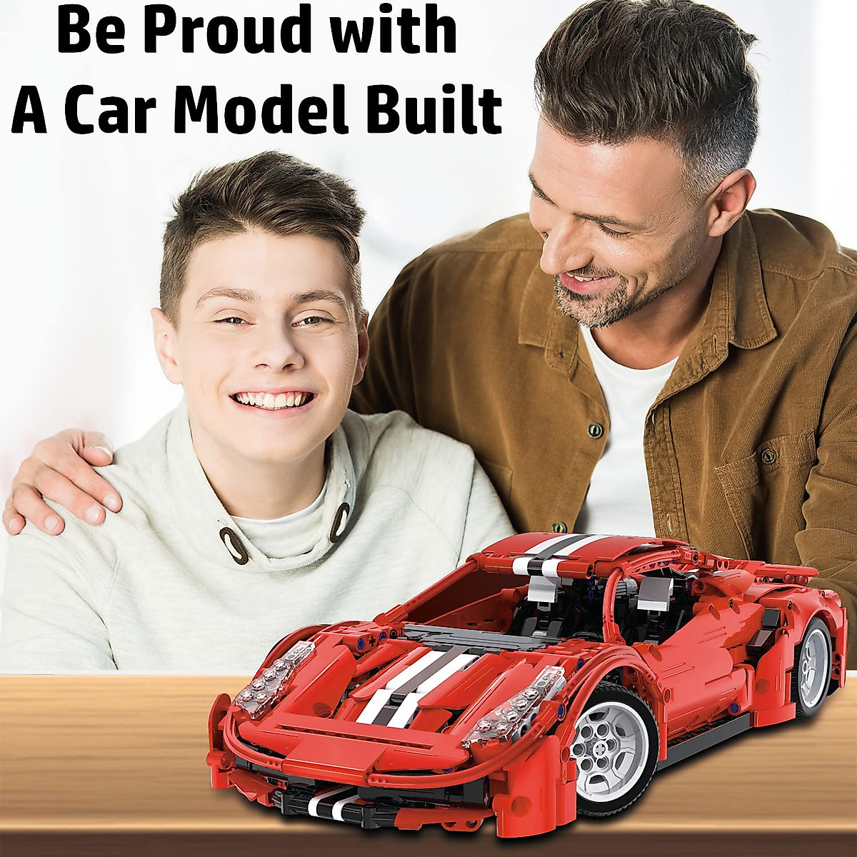 WISEPLAY Car Building Kits for Adults and Kids - Collectible Car Models Kits to Build for Adults and Kids -Technic Set 1:12 Scale 1126 Pieces - Great Birthday Gift for Adults, Teenagers and Kids