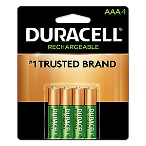 Rechargeable Staycharged Nimh Batteries, AAA, 4/Pack