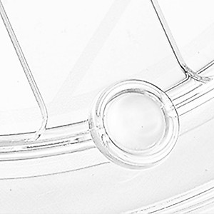 BYFU 3 Tier Rotating Lazy Susan Makeup Organizer, Turntable Clear Diamond Cosmetic Display Storage Tray, Plastic Bathroom Holder Rack for Kitchen, Table, Cabinet, Countertop, Pantry (Clear Diamond)