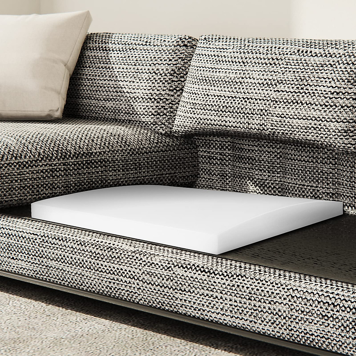 E-SDS Couch Cushion Support for Sagging Seat, High-Density Foam Cushion Repair Replacement（2" x 20" x 20", Set of 2）