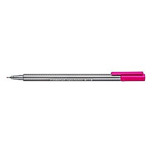 STAEDTLER 334 Triplus Fineliner Superfine Point Pens, 0.3 mm, Magenta, Box of 10
