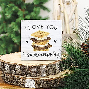 Simply Said, INC Small Talk Squares, I Love You S'More Every Day - Rustic Wooden Sign 5.25 x 5.25 in STS1438