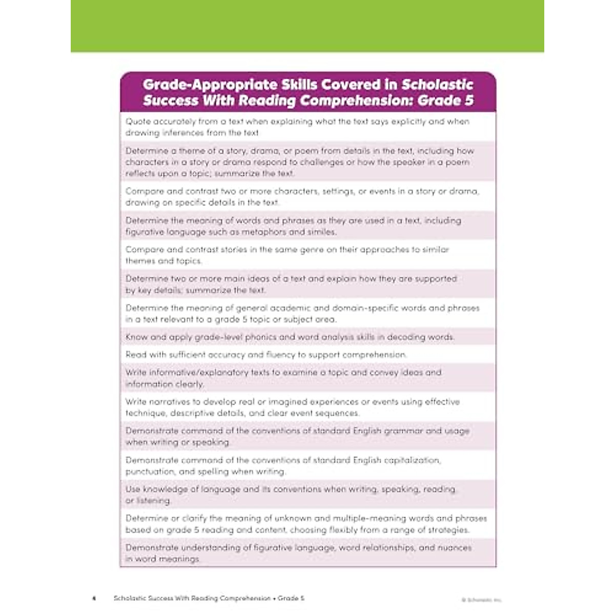 Scholastic Success with Reading Comprehension Grade 5 Workbook