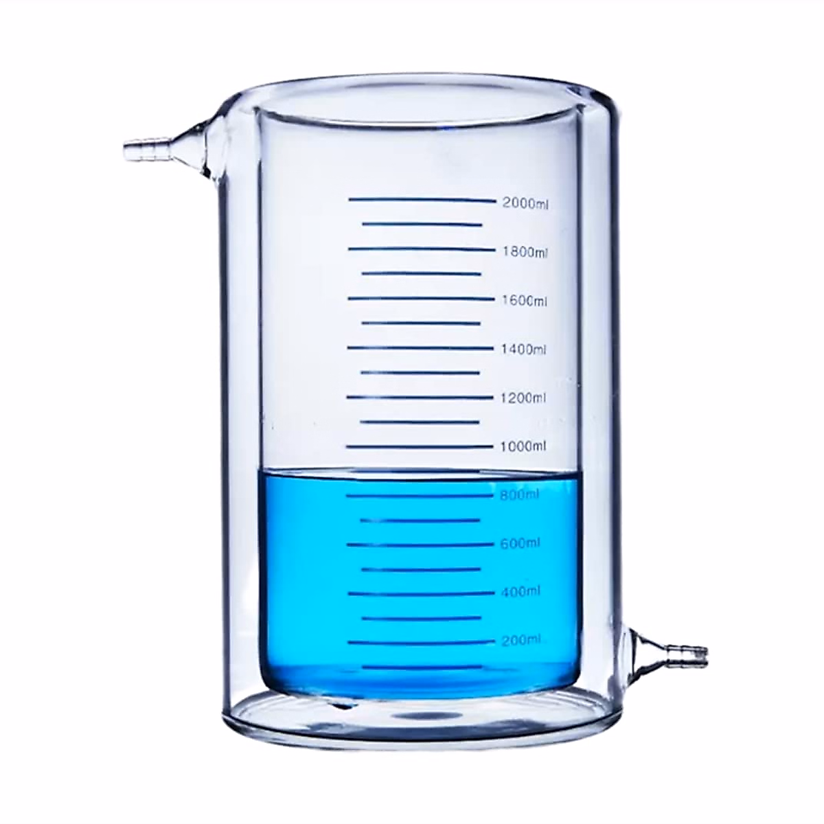 Deschem 2000mL Jacketed Glass Beaker 2L Jacket Cup Laboratory Glassware