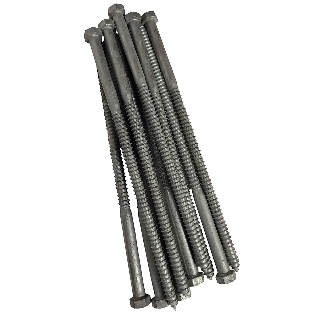 1/2" x 12" Lag Bolt Screws | Hex Head | Hot Dip Galvanized | ASTM A307 | 10pcs Box