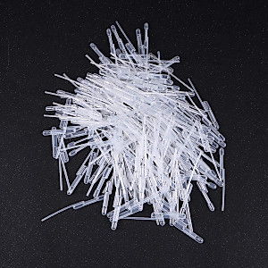 Balacoo 50 Packs Plastic Transfer Pipettes - 0.1 ML Pipettes Disposable Dropper, Plastic Eye Dropper Set for Essential Oils, Liquid, Makeup Tool (White)