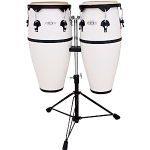 Toca Synergy Fiberglass Conga Set w/Stand - White
