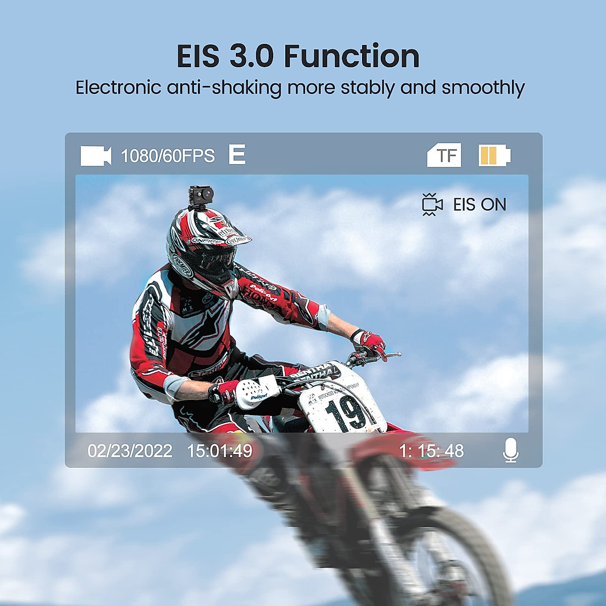 AKAIRIO Action Sports Camera with Accessories Mount Kit 3 1350mAh Batteries,HD WiFi Remote Underwater Camera with Waterproof Case,Outdoor Video Action Camera 4k with Wide Angle Lens