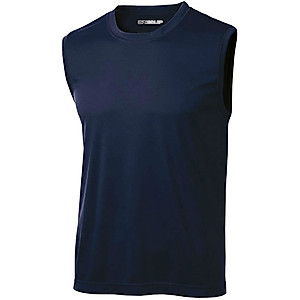 Mens Sleeveless Moisture Wicking Muscle T-Shirts. XS-4XL