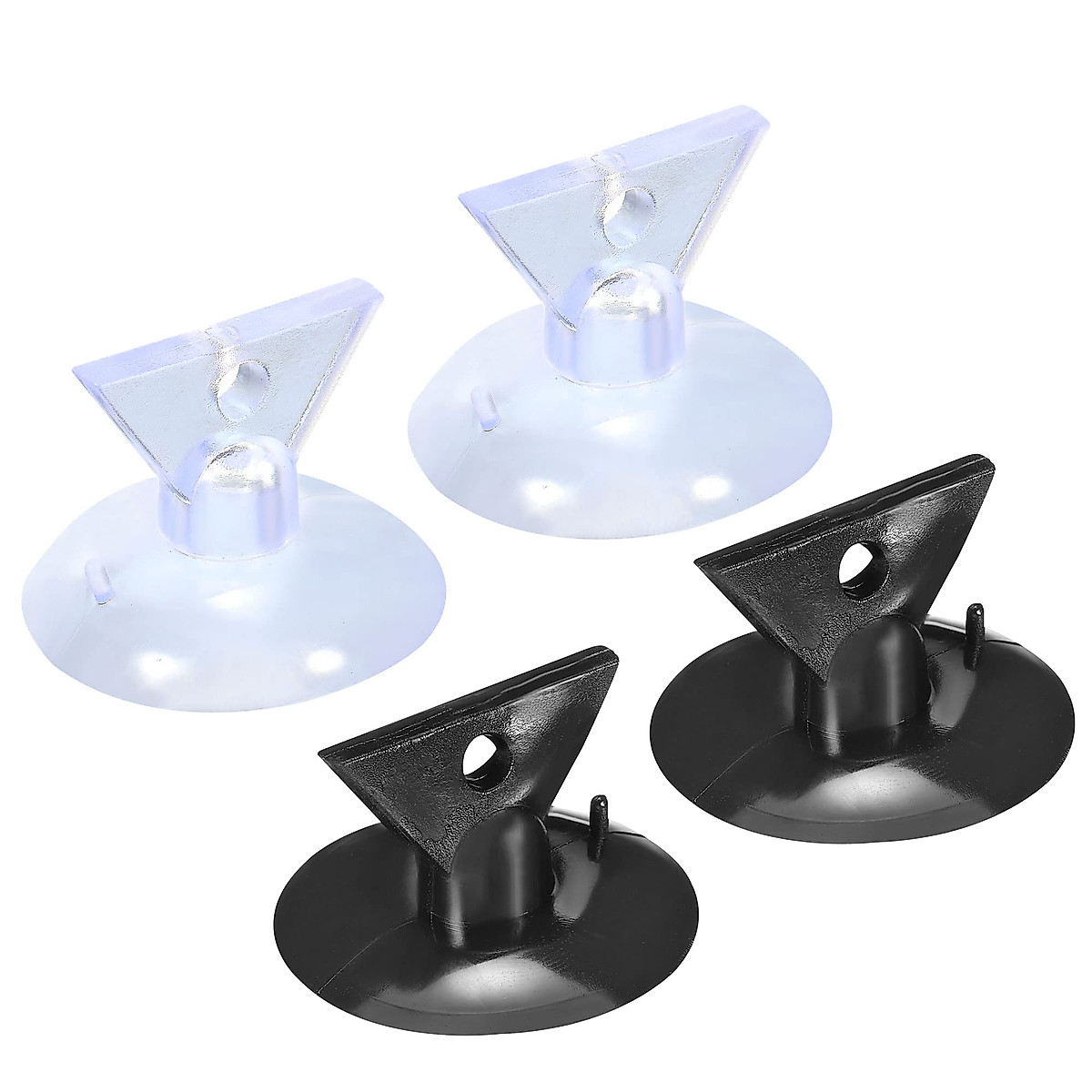 MECCANIXITY Bulb Changers, 35mm Dia. Suction Cup Light Lamp Replacing Tools for GU10 MR16 Bulbs, Black Clear PVC, 2 Set