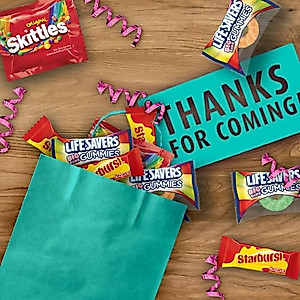 SKITTLES, STARBURST & LIFE SAVERS Fun Size Variety Pack Summer Chewy Candy Assortment, 22.7 oz, 80 Piece Bulk Candy Bag