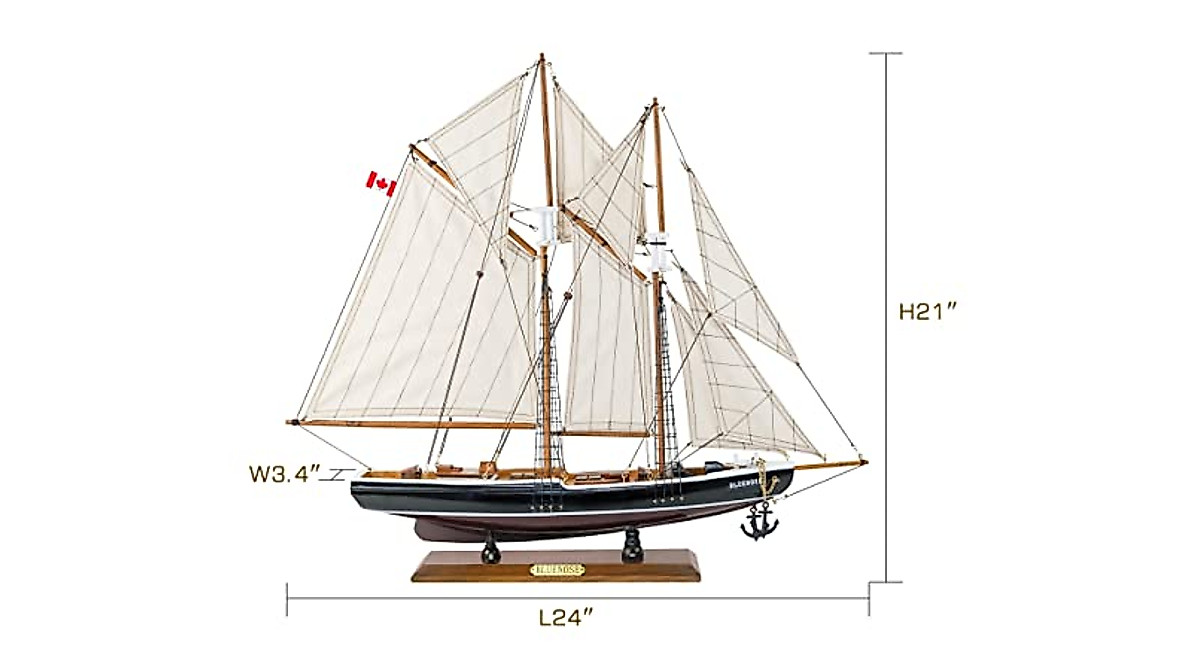 SAILINGSTORY Bluenose Sailboat Model - Stunning Decor