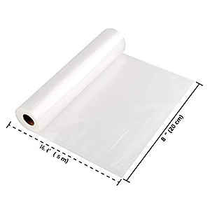 (Ship from US) Food Saver Vacuum Sealed Pockets,Cut to Size Roll,Storage Bags Rolls (2 rolls of 8" x 16.4'+2 rolls of 11" x16.4')