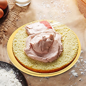 Gold Cake Board Cake Boards Drum 8 Inch Round Thick Cake Drums Cake Decorating Supplies for Multi Tiered Birthday Wedding Party Cakes Cake Drum