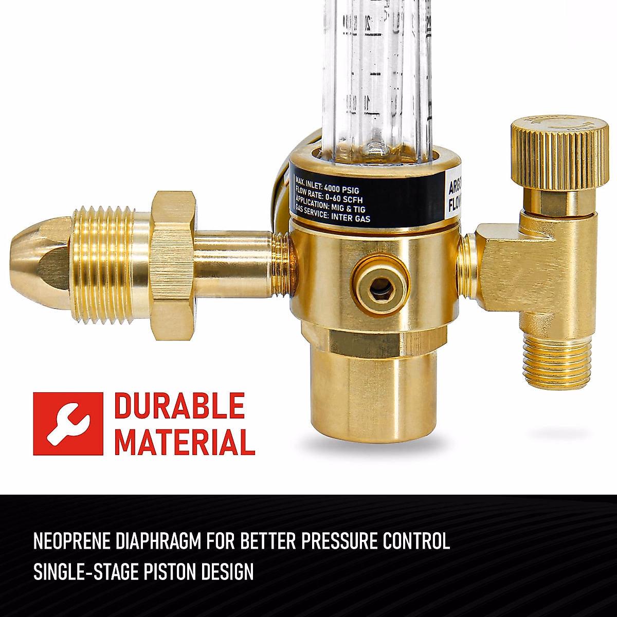 RX WELD Argon/CO2 Regulator, Mig Tig Flow Meter Gas Regulator Gauge Welding Weld