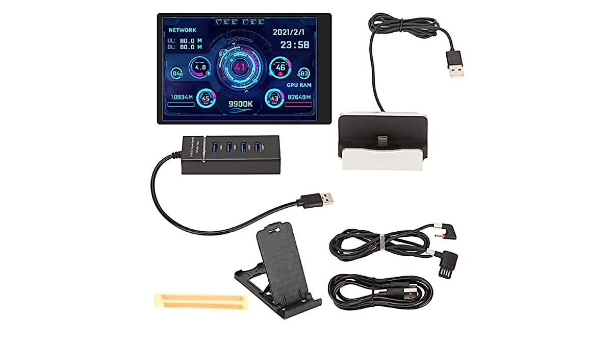 Mini Monitor 3.5 Inch IPS USB Screen for PC Performance Monitoring