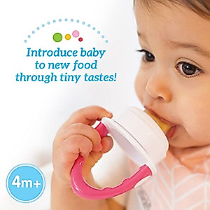 Dr. Brown's Fresh First Silicone Feeder, Pink & Grey, 2 Count