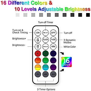 Submersible LED Lights with Magnet, IP68 Waterproof Underwater Pool Led Lights with 13 LEDs, 4 Suction Cups and 164FT/50M RF Remote, Battery Operated with 16 Color Changing Shower Lights (4-Pack)