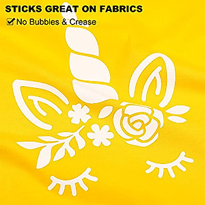 CAREGY Iron on Vinyl Heat Transfer Vinyl Roll HTV (12''x9',White)