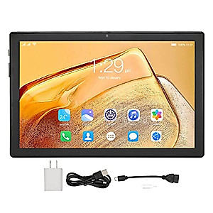 Qinlorgo 10 Inch Tablet, 4G Tablet 6GB 256GB Dual SIM Dual Speaker for 11 for Office (US Plug)