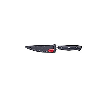 MasterClass All Purpose Small Kitchen Knife with EdgeKeeper Knife Sharpener Sheath, Stainless Steel, 11 cm