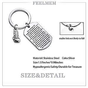 FEELMEM Boxing Keychain The World Ain't Sunshine and Rainbows Motivational Quote Boxing Glove Keychain Fitness Gifts Boxer Fan Gift Sport Lover Gift (silver)