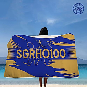 Bad Bananas BBGreek Sigma Gamma Rho Centennial Official Vendor - Sherpa Lined Hooded Blanket - SGRHO100 Poodle - Sorority Paraphernalia