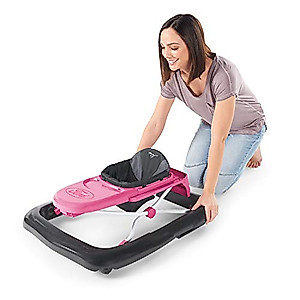 Bright Starts Ford Mustang Ways to Play 4-in-1 Baby Activity Push Walker, Pink, Age 6 months+