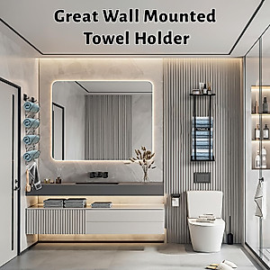 Youlvy Towel Racks for Bathroom, Towel Holder for Bathroom Wall, Bathroom Towel Storage, Towel Rack Wall Mounted, Towel Shelf for Bathroom, Towel Rack Towel Storage Bath Towel Holder Towel Shelf
