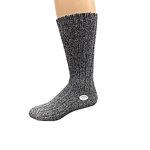Sierra Socks Thick Hiking Wool Socks, Gift for Father (Charcoal, Large)