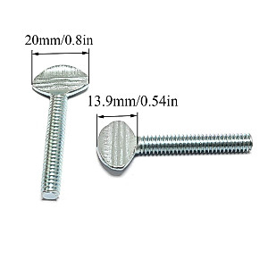 Pro Bamboo Kitchen 5pcs Thumb Screws 1/4-20x1-1/2" Racket Screws for Communication and Electronic Equipment