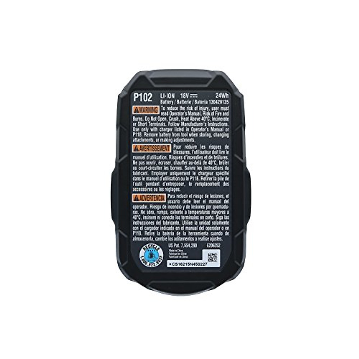 Ryobi P102 Genuine OEM 18V One+ Lithium Ion Compact Battery for Ryobi Cordless Power Tools