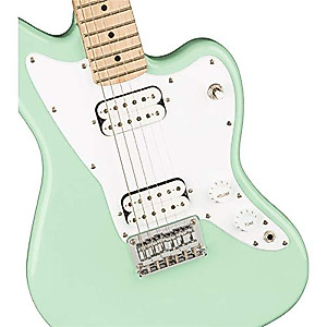 Squier Mini Jazzmaster Electric Guitar, with 2-Year Warranty, Surf Green, Maple Fingerboard